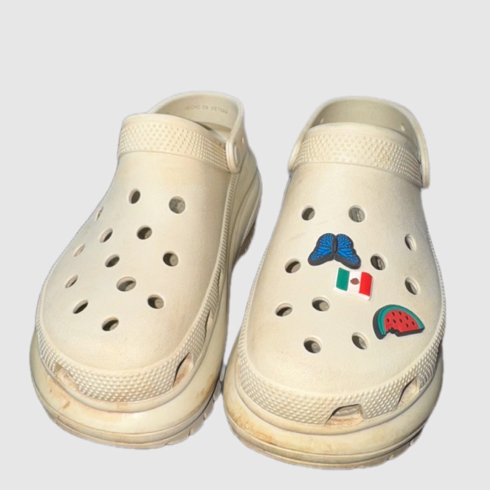 Off-White Platform Crocs Classic Mega Crush Clog With… - Gem